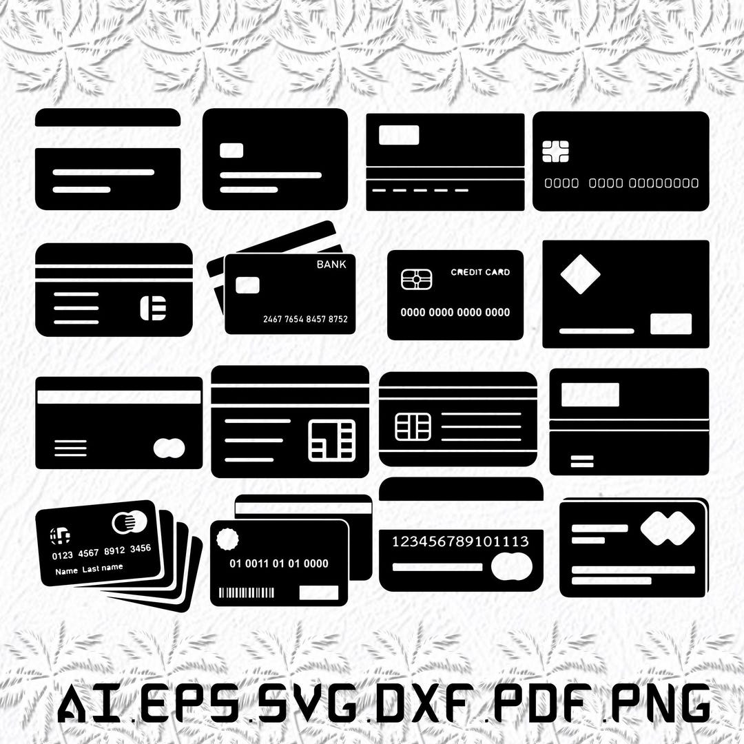 Credit Card Svg, Credit Cards Svg, ATM Svg, Credit, Card, SVG, Ai, Pdf ...