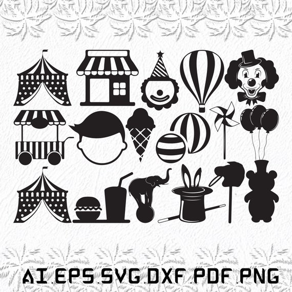 Circus Set Svg Circus Sets Svg Circus Svg Set Magic SVG - Etsy