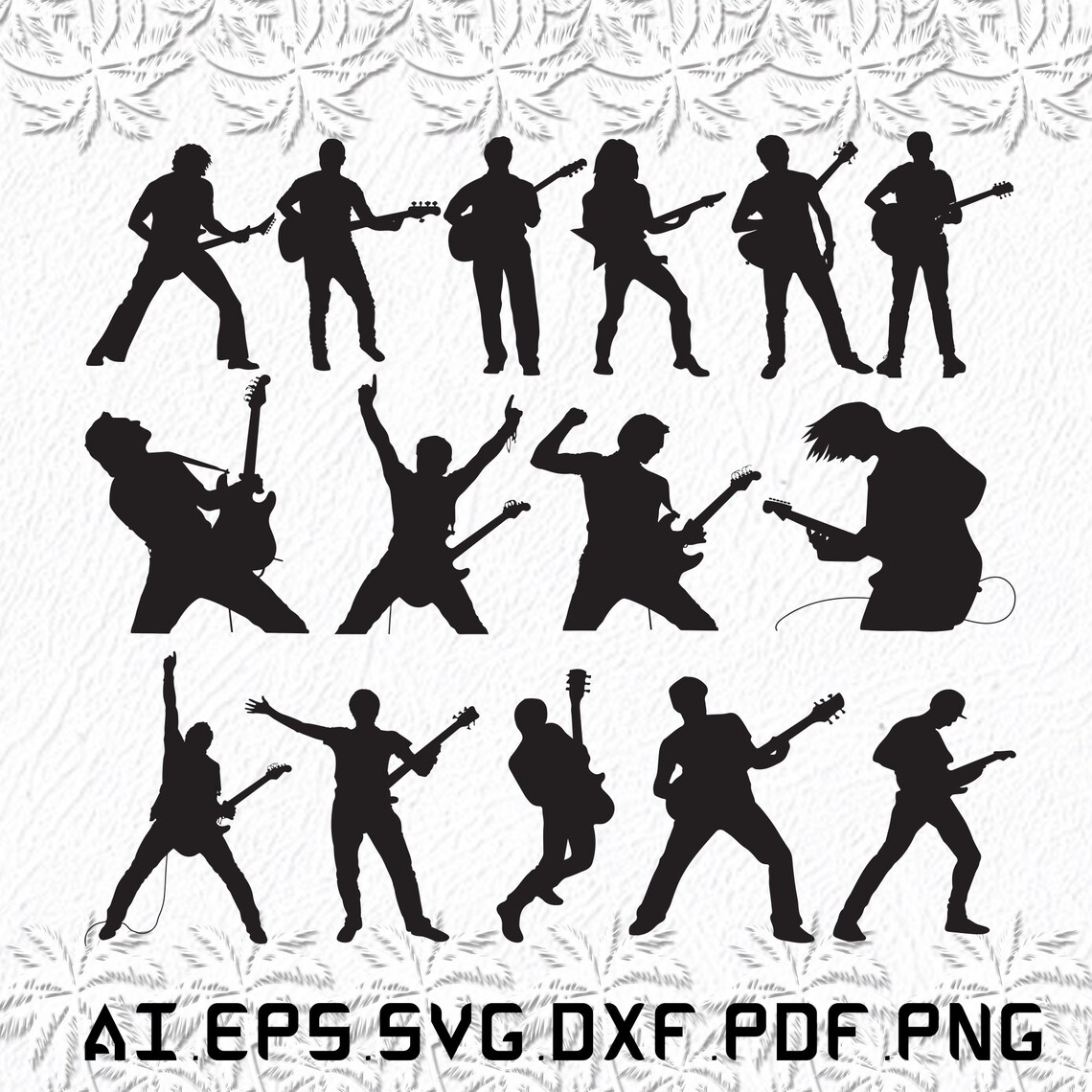 Guitar Man Svg Guitar Svg Man Svg Music Woman SVG Ai - Etsy