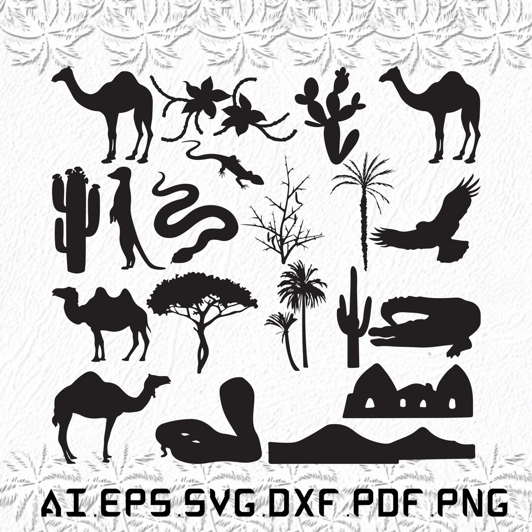 Desert Svg, Deserts Svg, Tree Svg, Animal, Animals, SVG, Ai, Pdf, Eps ...