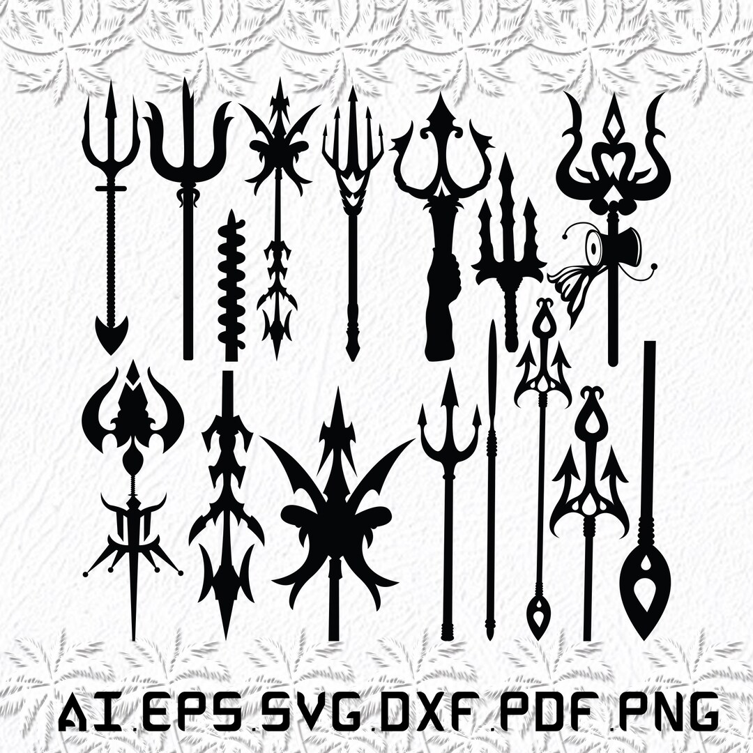 Trident Svg, Harpoon Svg, Tppl Svg, Trident Shape, Neptune Trident, SVG ...