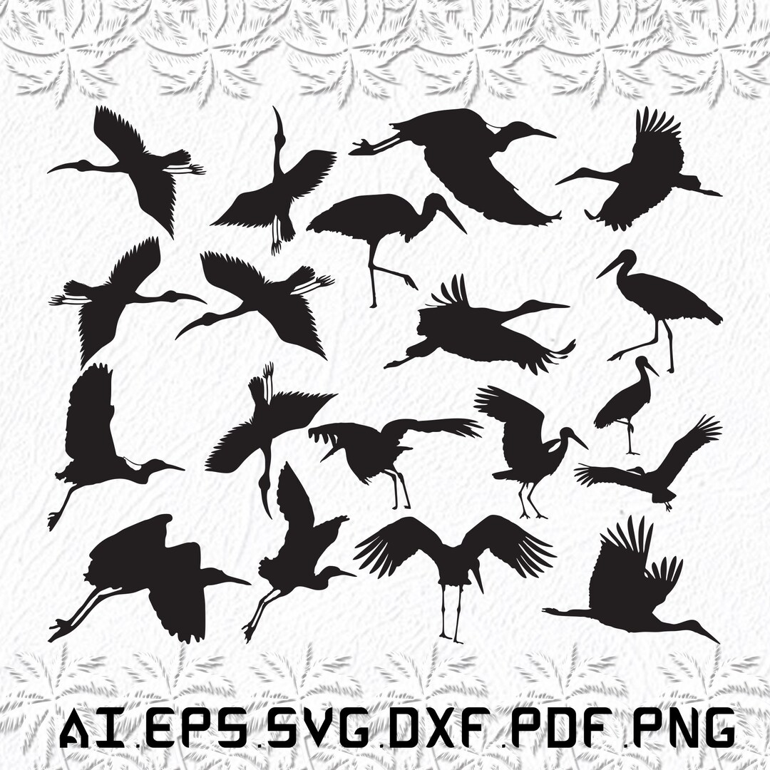Stork Svg, Storks Svg, Baby Svg, Kids, Bird, SVG, Ai, Pdf, Eps, Svg ...