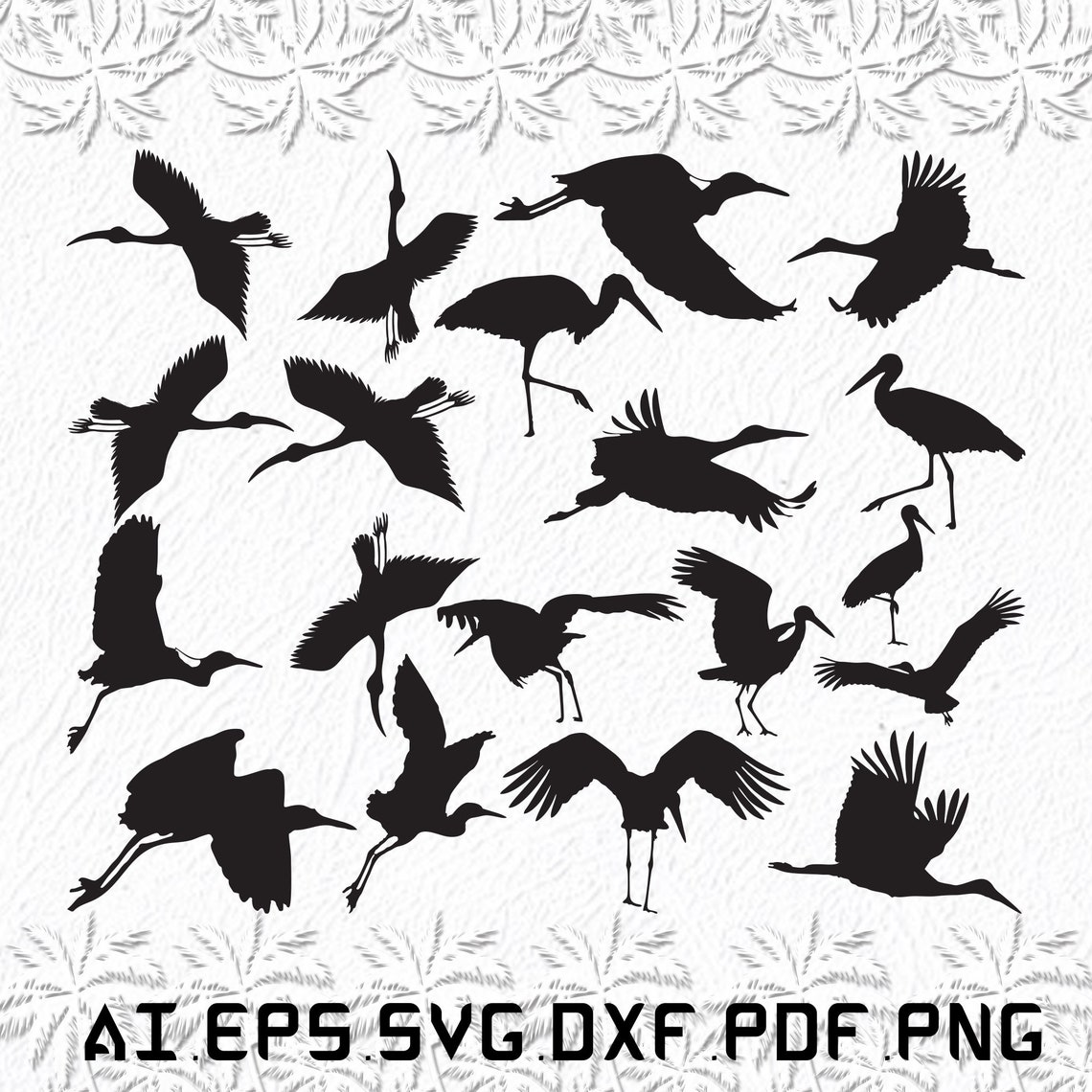 Stork Svg Storks Svg Baby Svg Kids Bird SVG Ai Pdf - Etsy