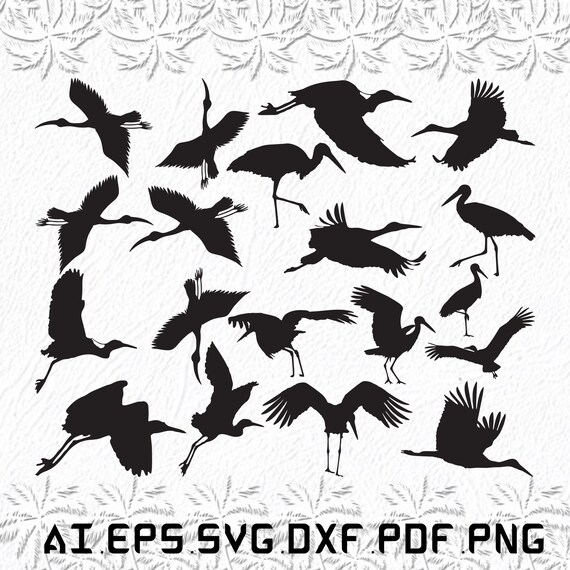 Stork Svg Storks Svg Baby Svg Kids Bird SVG Ai Pdf - Etsy Australia