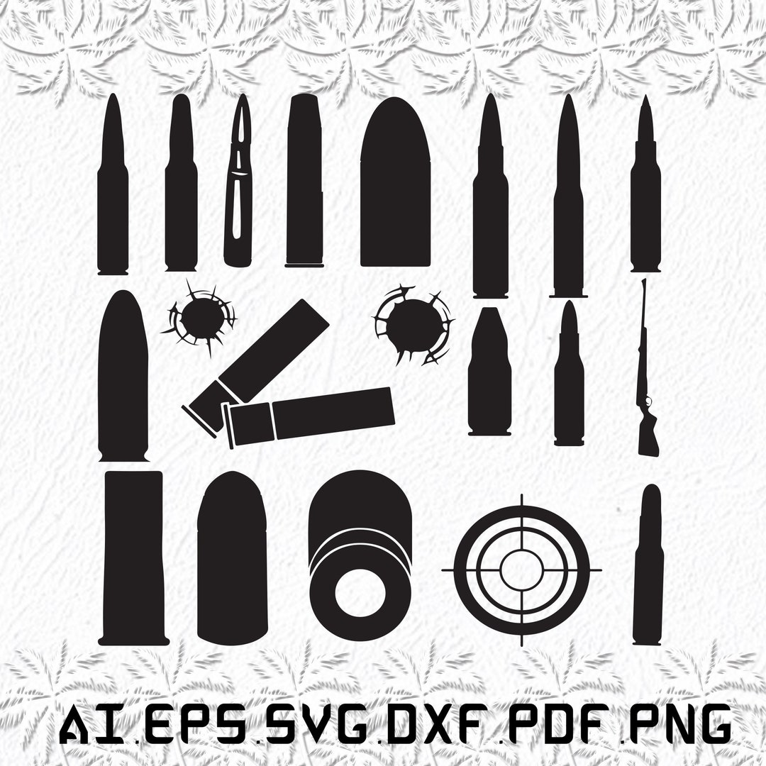 Bullet Svg, Bullets Svg, Ammo Svg, Smg, Gun, SVG, Ai, Pdf, Eps, Svg ...