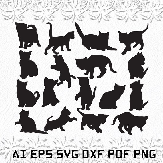 Kitten Svg Kittens Svg Cat Svg Animal Cats SVG Ai Pdf - Etsy