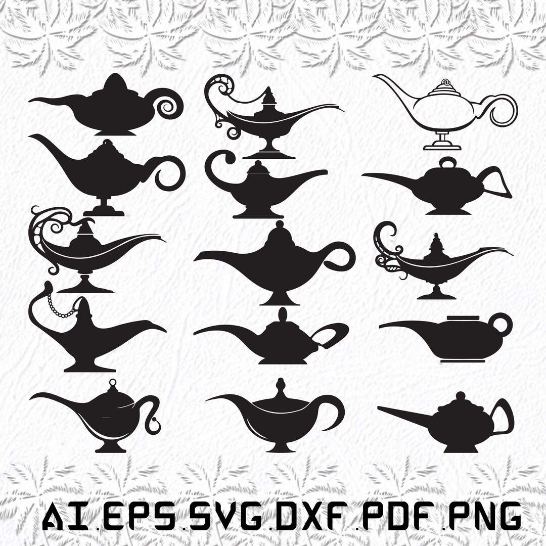 Genie Lamp Svg, Genie Lamps Svg, Genie Svg, Lamp, Lamps, SVG, Ai, Pdf ...