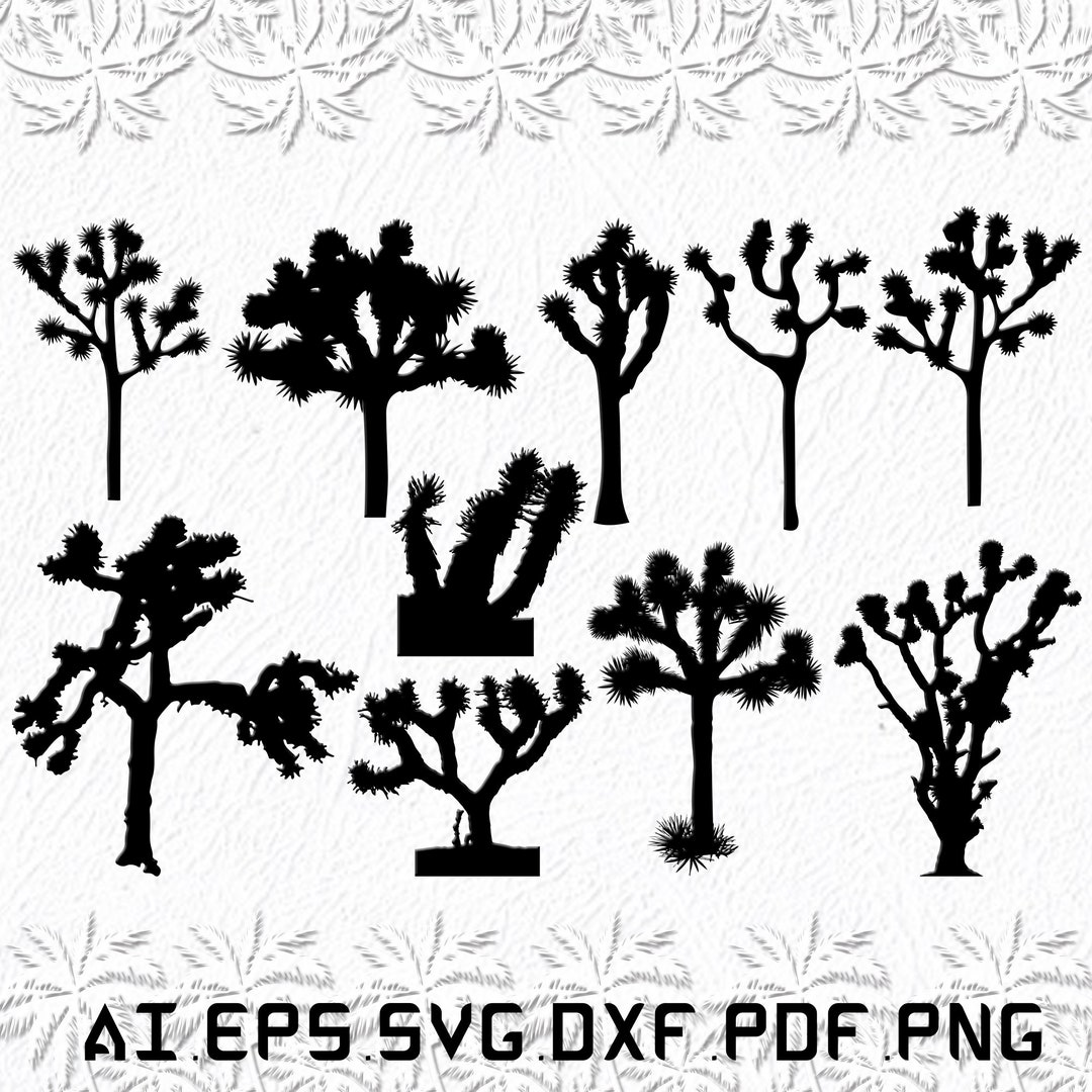 Joshua Tree Svg, Big Tree Svg, National Park Svg, Desert, Garden, SVG ...