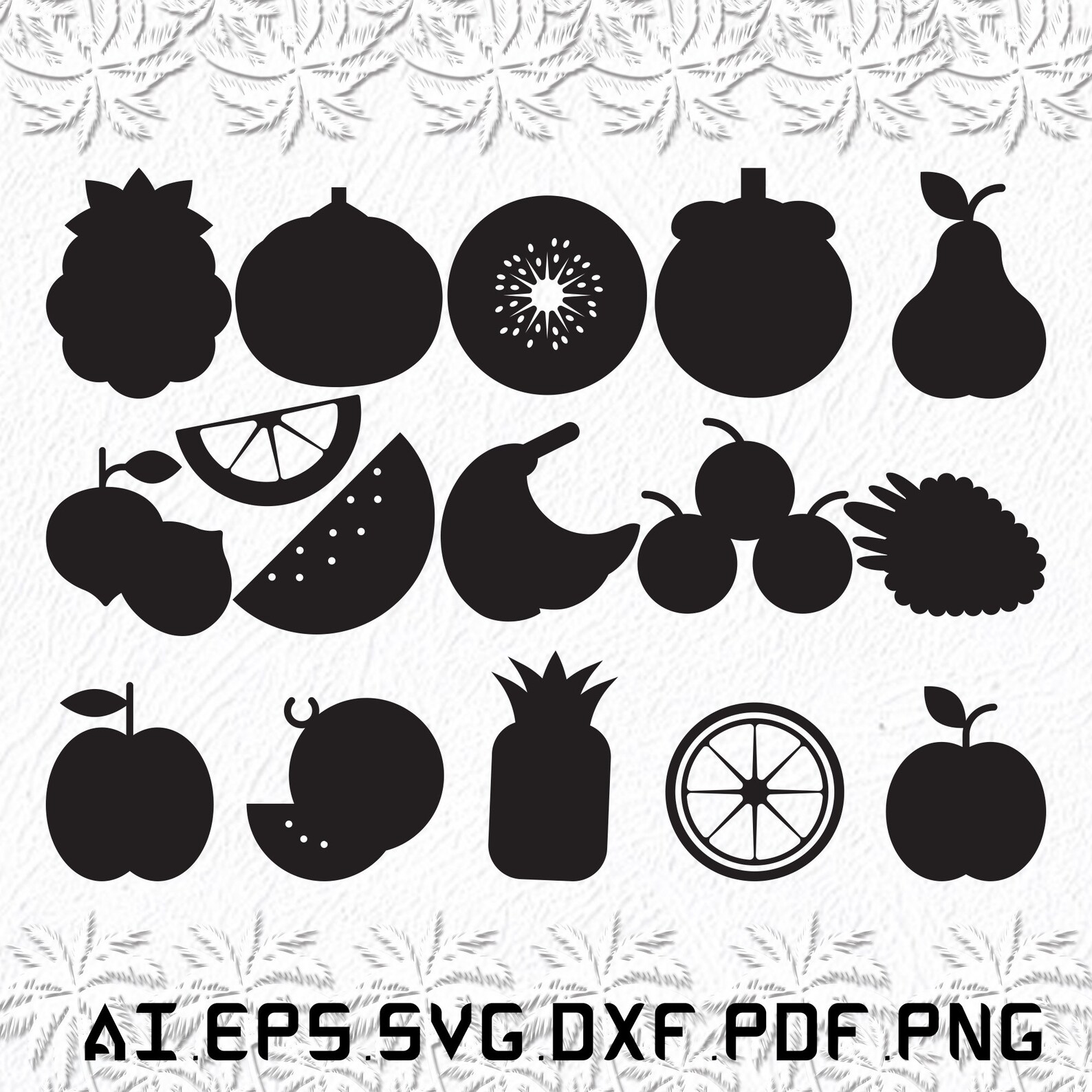 Fruits Svg Fruit Svg Apple Svg Mango Party SVG Ai Pdf - Etsy