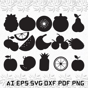 Fruits Svg Fruit Svg Apple Svg Mango Party SVG Ai Pdf - Etsy