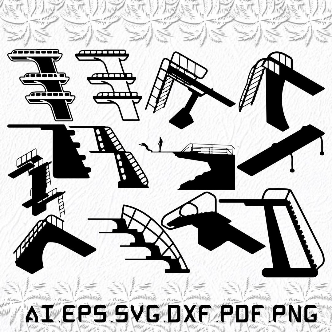 Diving Board Svg, Diving Boards Svg, Diving Svg, Diving, Board, SVG, Ai ...
