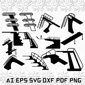 Diving Board Svg, Diving Boards Svg, Diving Svg, Diving, Board, SVG, Ai ...