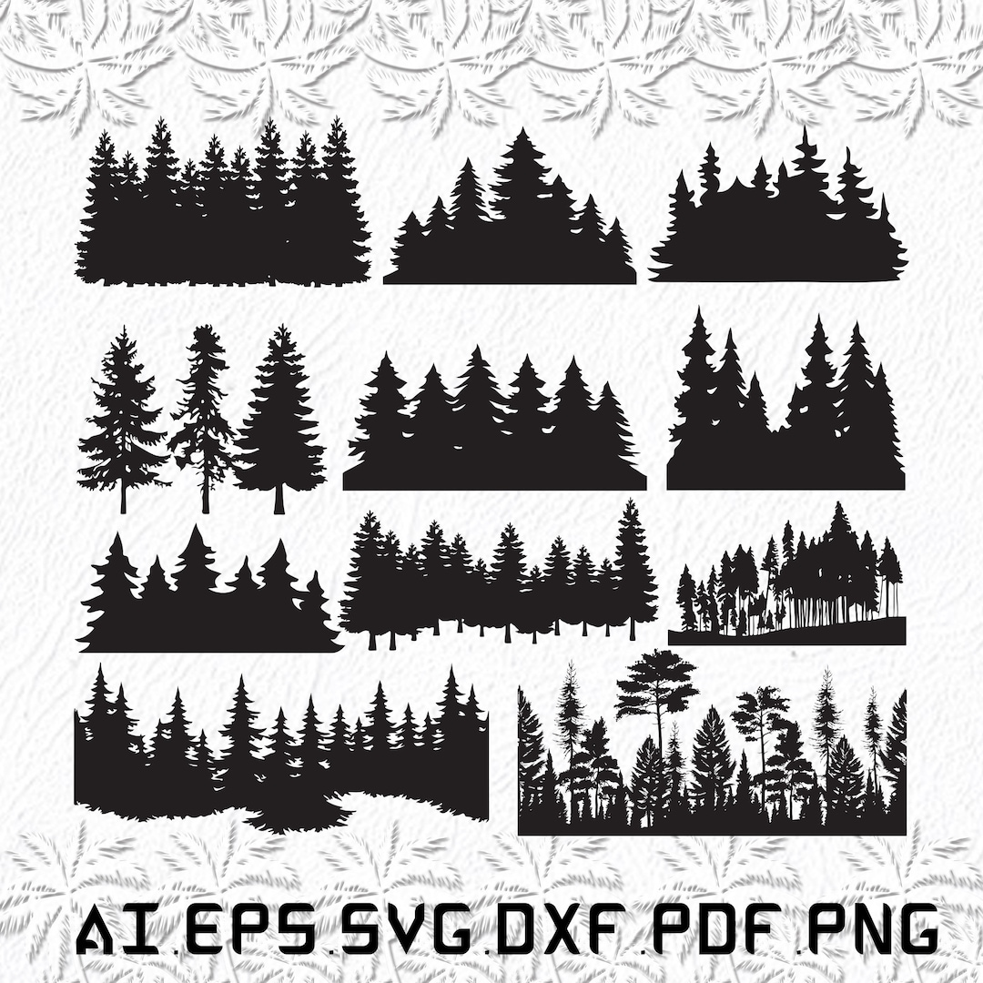 Forests Svg, Forest Svg, Tree Svg, Pine Tree, Nature, SVG, Ai, Pdf, Eps ...