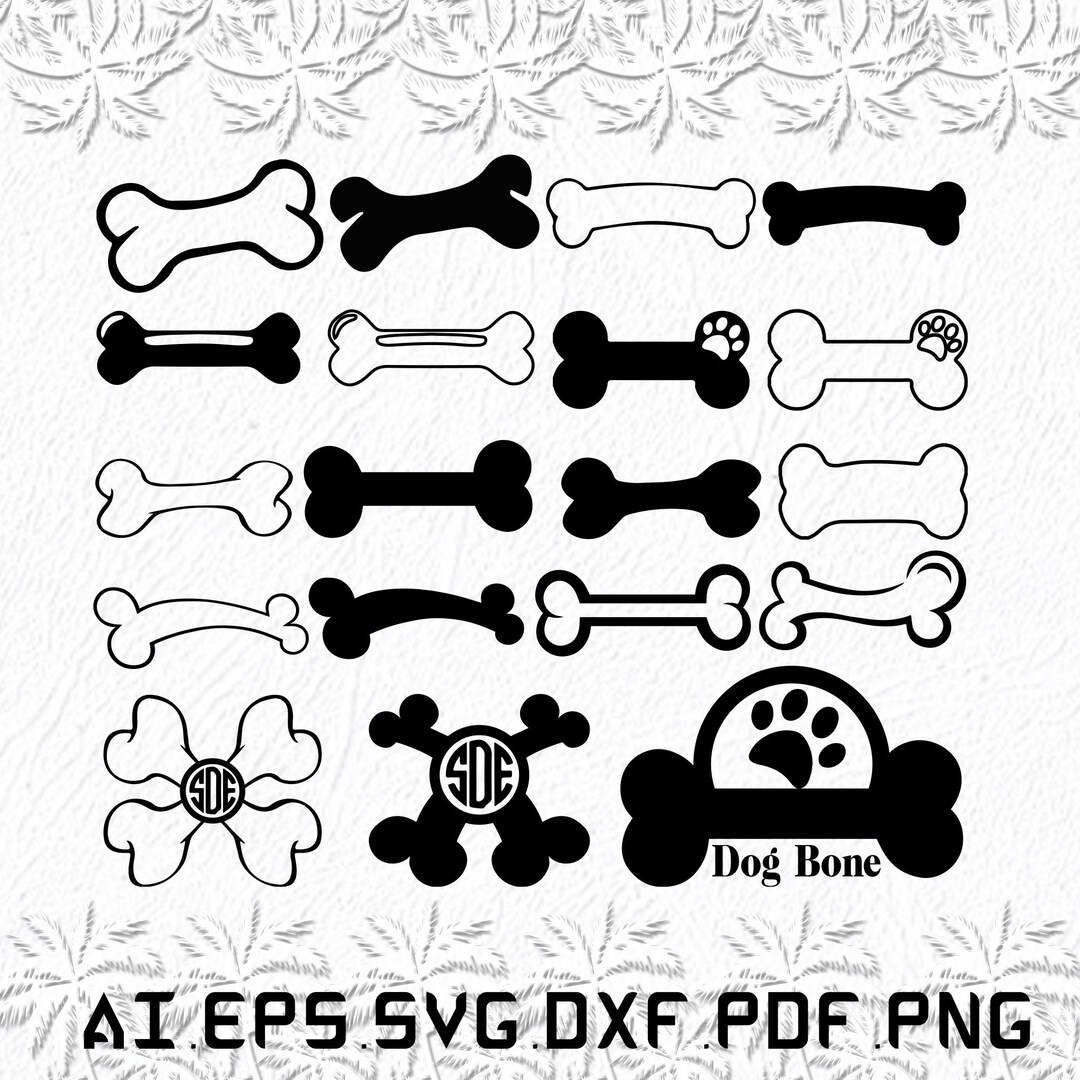 Dog Bone Svg, Bone Svg, Dog Tag Svg, Paw Dog, Paw, SVG, Ai, Pdf, Eps ...