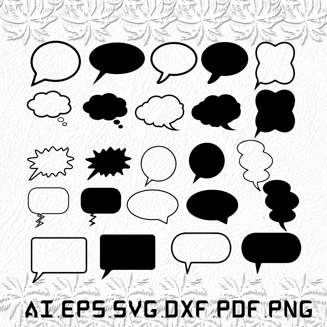 Speech Bubbles Svg Bubbles Svg Speech Svg Comic Funny - Etsy