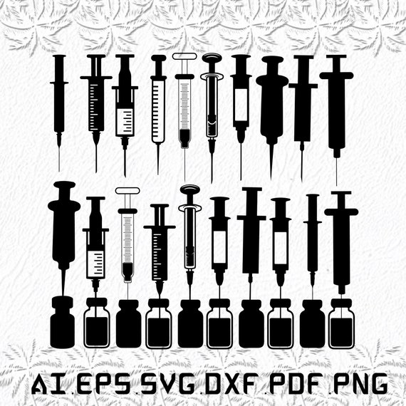 Jeringa svg Jeringas svg Vacuna svg Médica medicina SVG - Etsy España