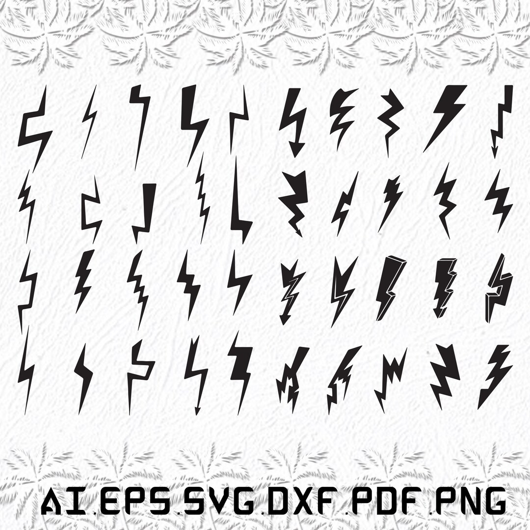 Lightning Bolt Svg, Lightning Bolts Svg, Lightning Svg, Bolt, Bolts ...