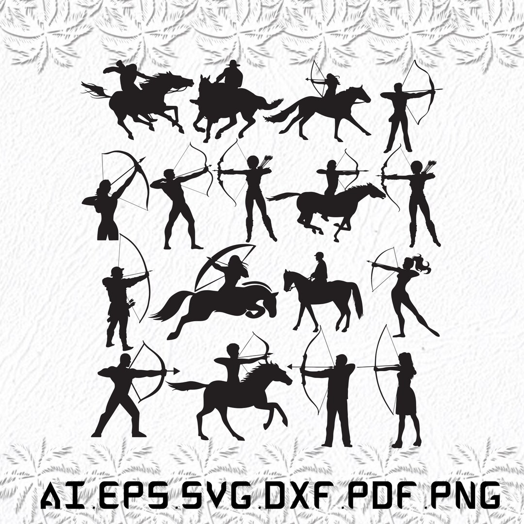 Archer Svg, Archers Svg, Lana Svg, Bow, Arrow, SVG, Ai, Pdf, Eps, Svg ...