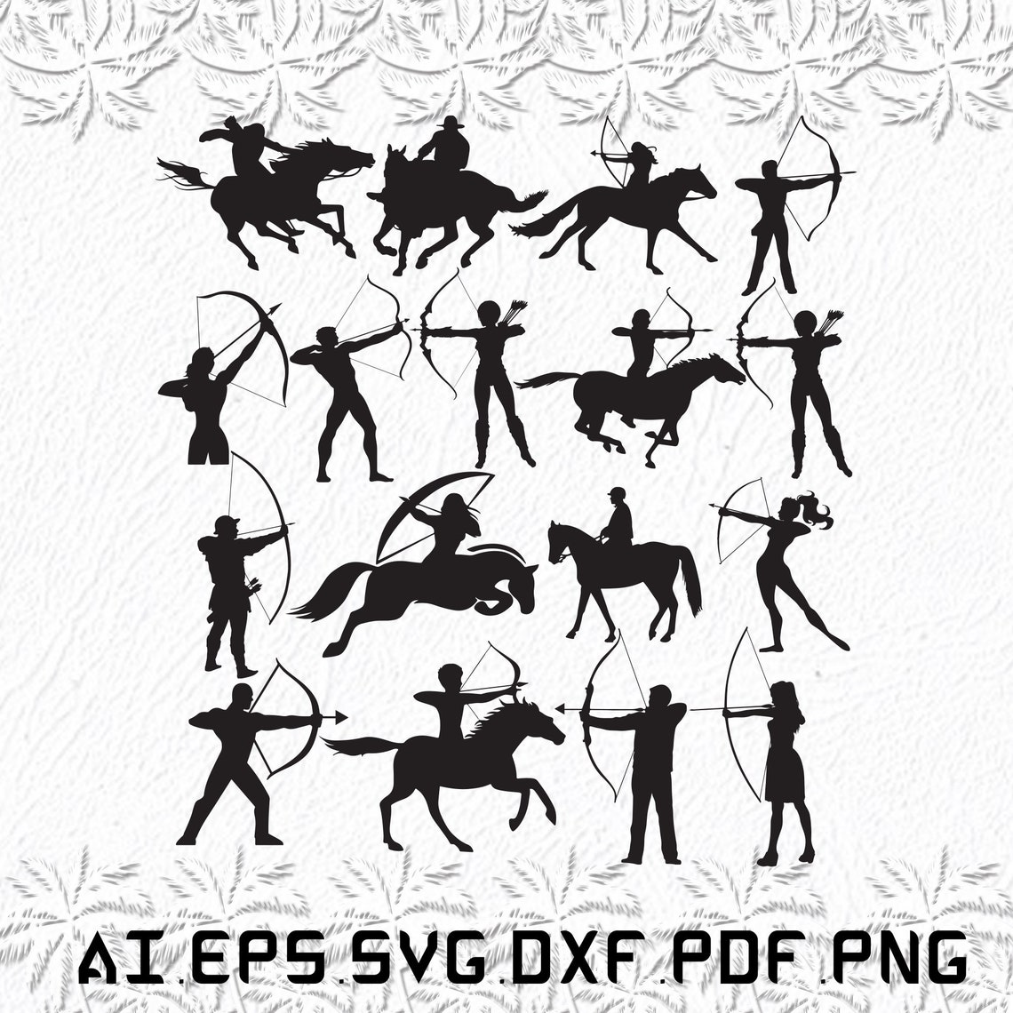 Archer Svg Archers Svg Lana Svg Bow Arrow SVG Ai Pdf | Etsy