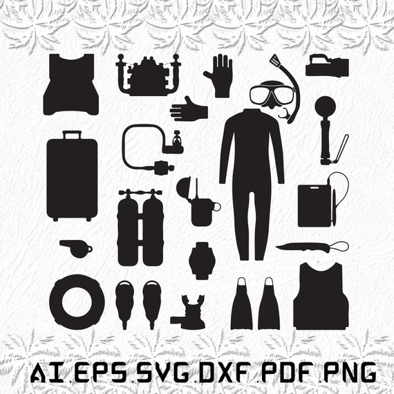 Scuba Diving Equipment Svg Scuba Diving Svg Scuba Dive Svg - Etsy