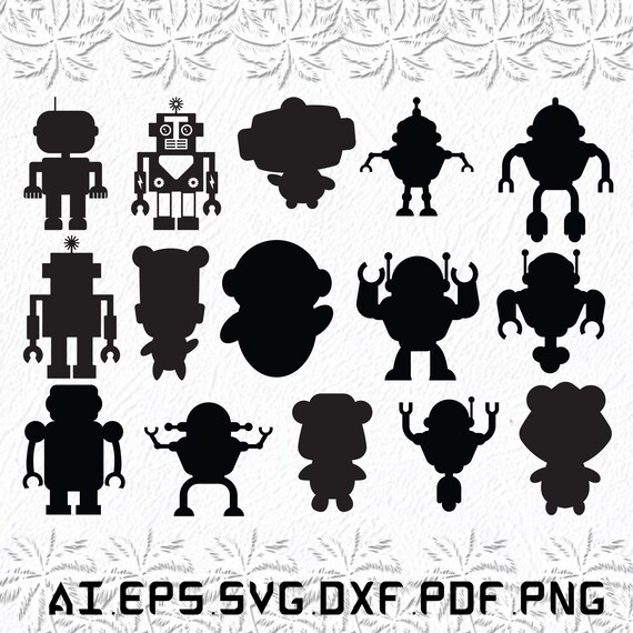 Robot svg Robots svg cartoon svg Japan nerd SVG ai pdf - Etsy Nederland