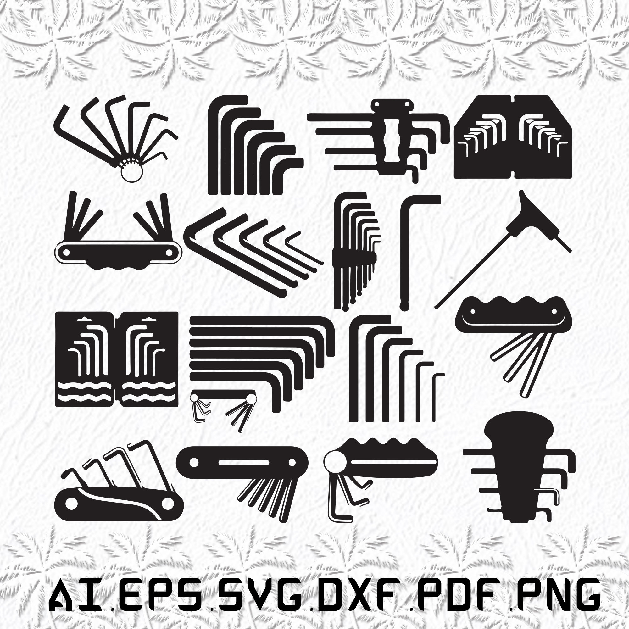 Hex Key Svg Hex Keys Svg Set Svg Hex Key SVG Ai Pdf - Etsy Australia