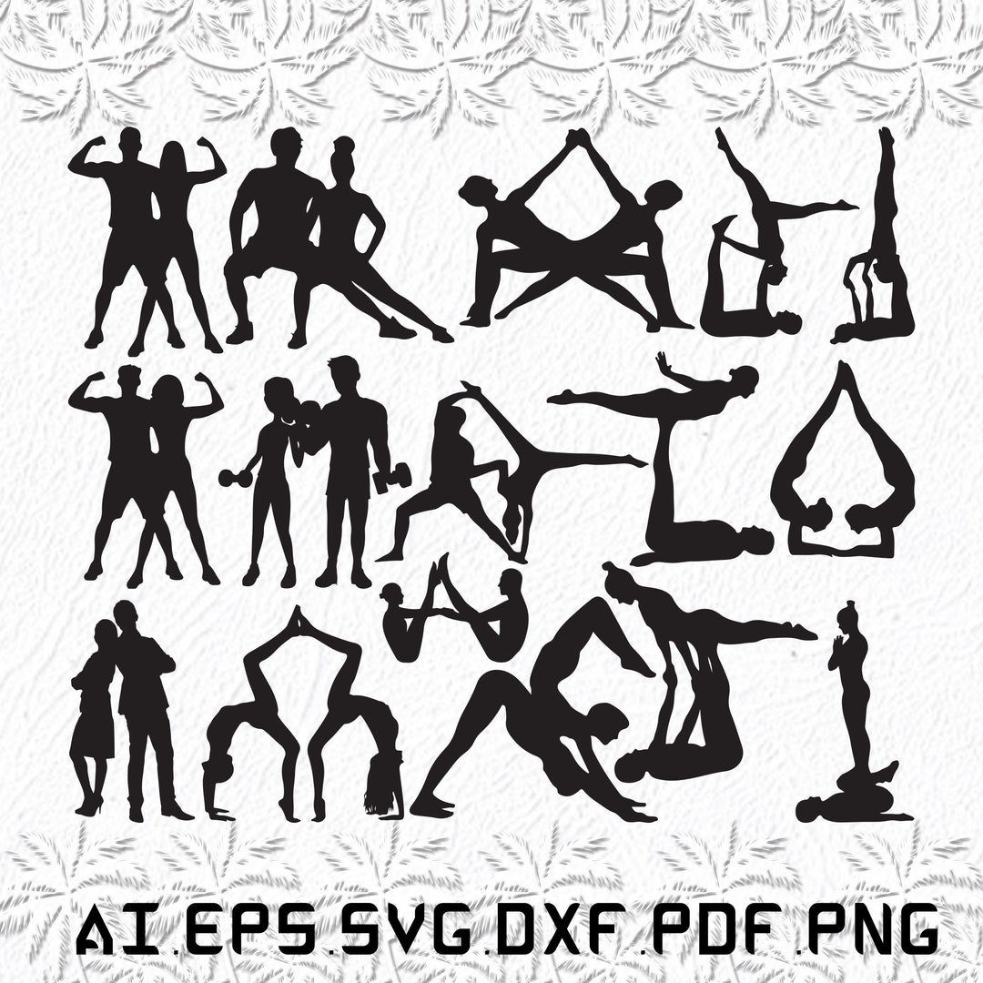 Fitness Couple Svg, Fitness Svg, Couple Svg, Workout, Gym, SVG, Ai, Pdf ...