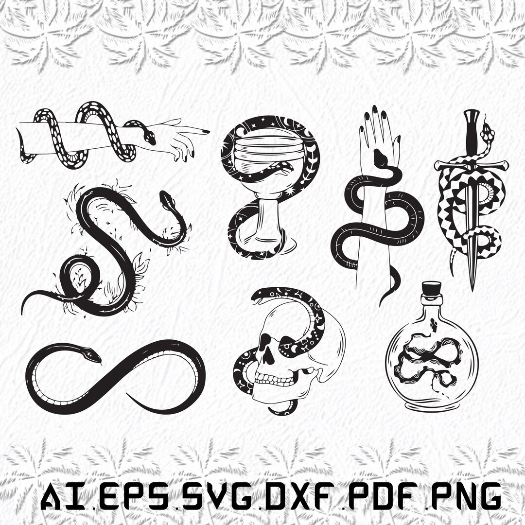 Snakes Tatto Svg, Snakes Tattoo's Svg, Machine Svg, Snakes, Tatto, SVG ...
