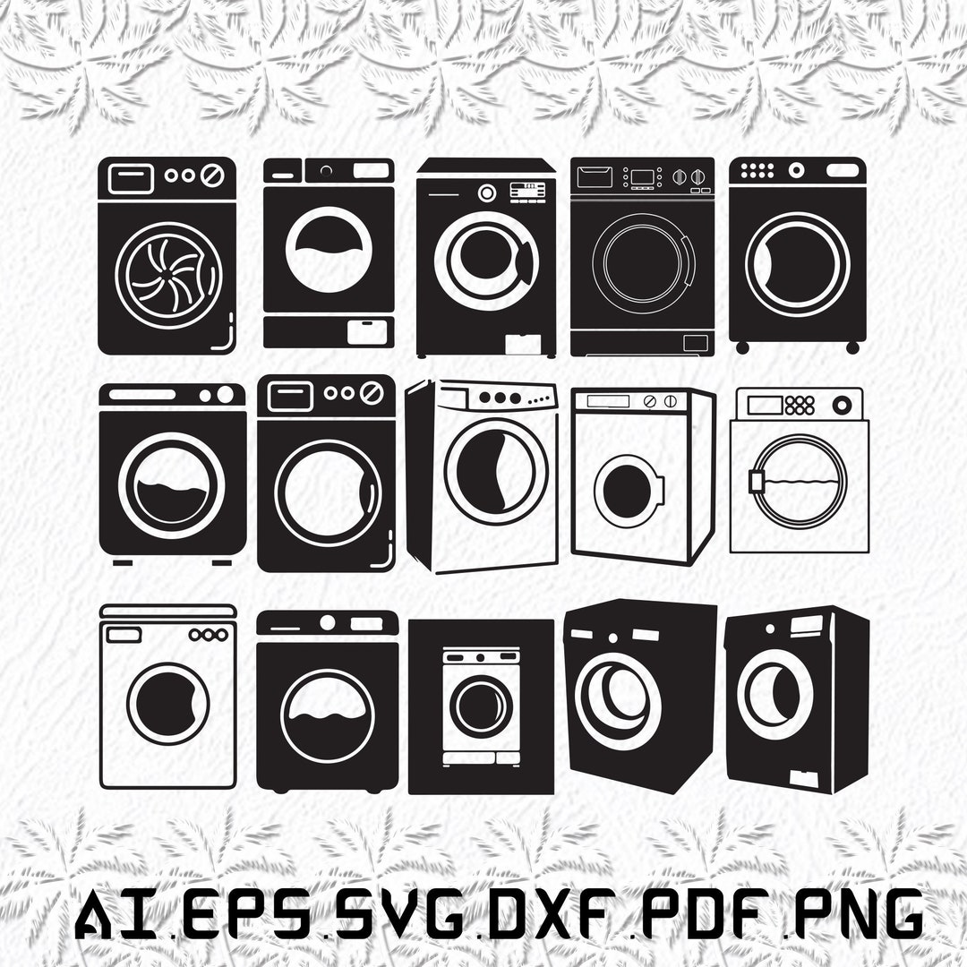 Washing Machine Svg, Washing Machines Svg, Washing, Machine, SVG, Ai ...