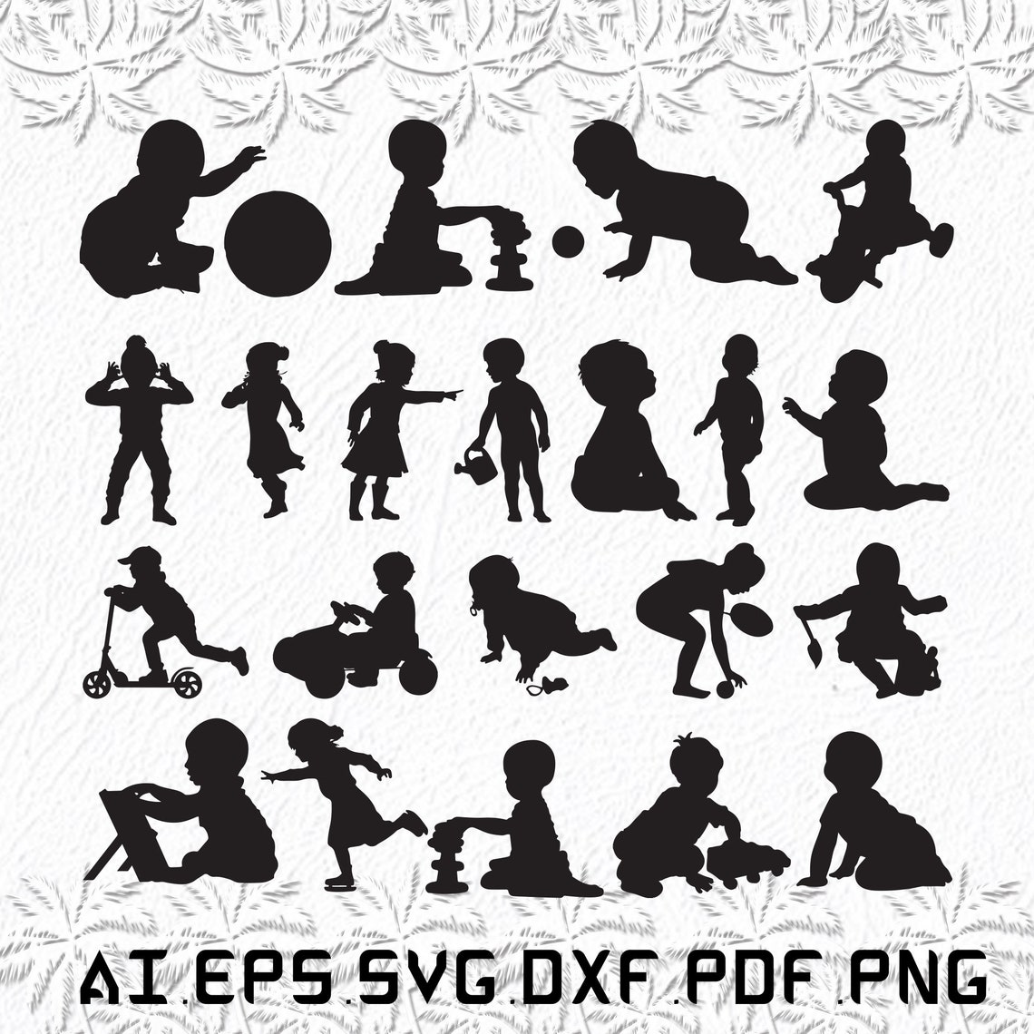 Baby Playing Svg Baby Svg Playing Svg Child Kids SVG Ai - Etsy
