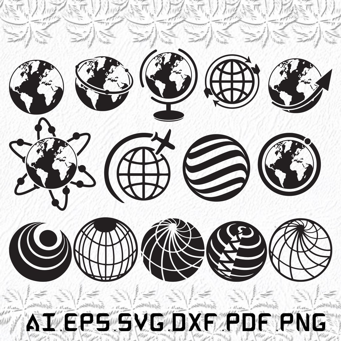 World Svg World Map Svg Earth Outline Svg World Globe - Etsy UK