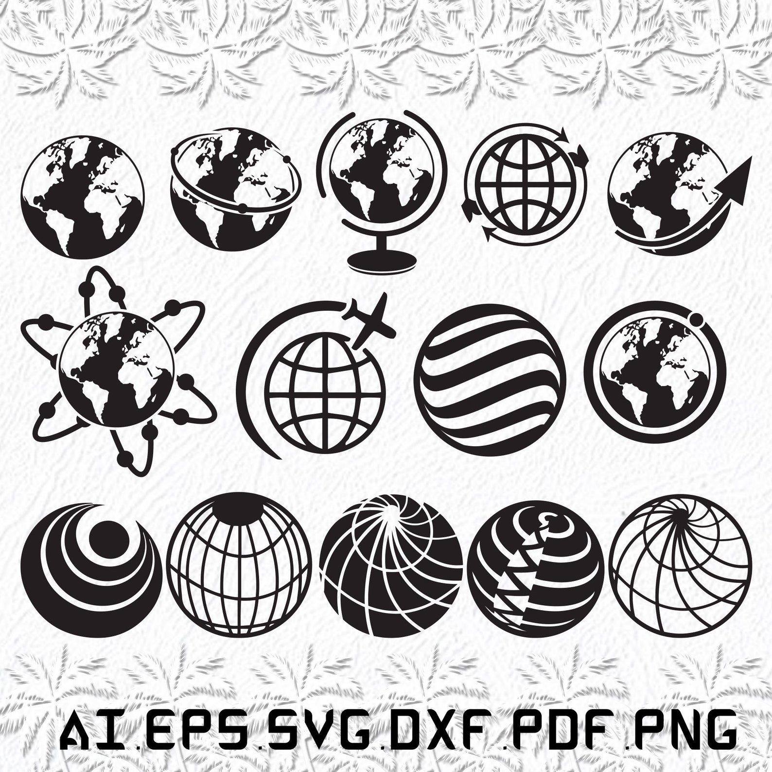 World Svg World Map Svg Earth Outline Svg World Globe - Etsy UK