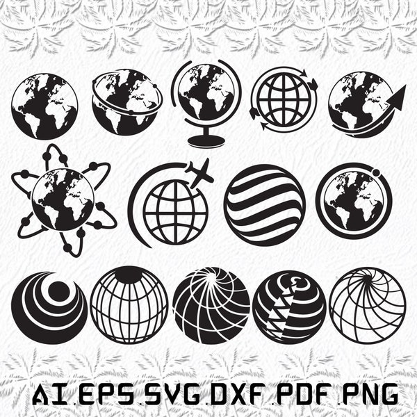 Simple World Map Svg - Etsy