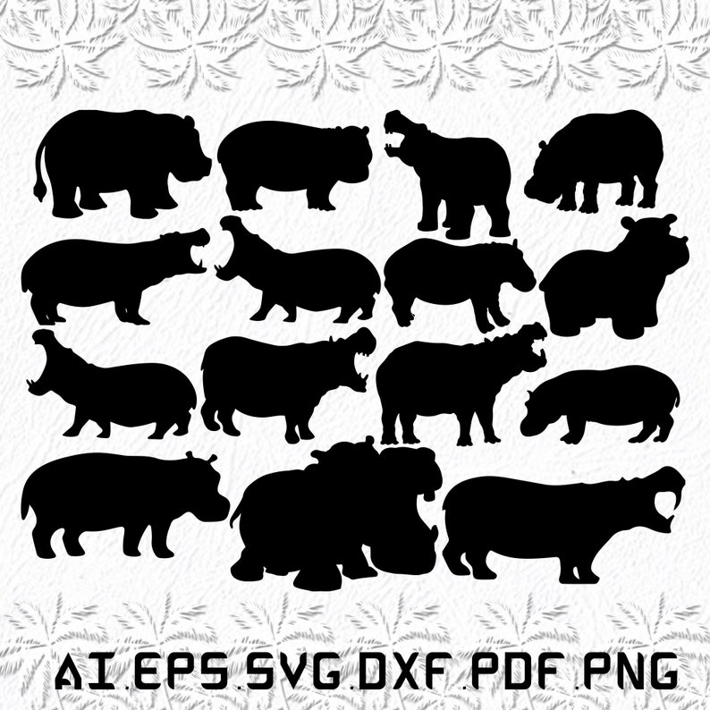 Hippo Svg Hippos Svg Animal Svg Animals India SVG Ai - Etsy