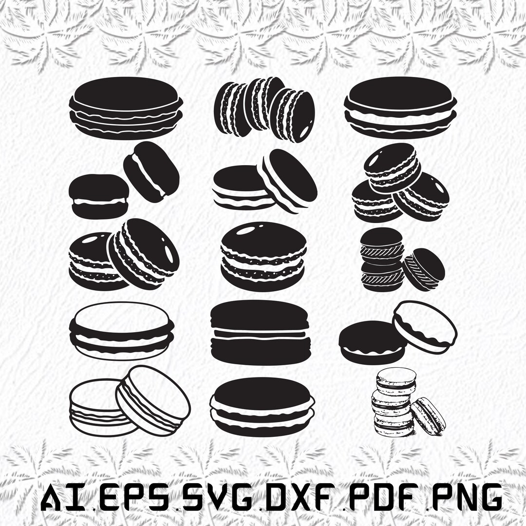 Macaroon Svg, Macaroons Svg, Love Svg, Food, French, SVG, Ai, Pdf, Eps ...