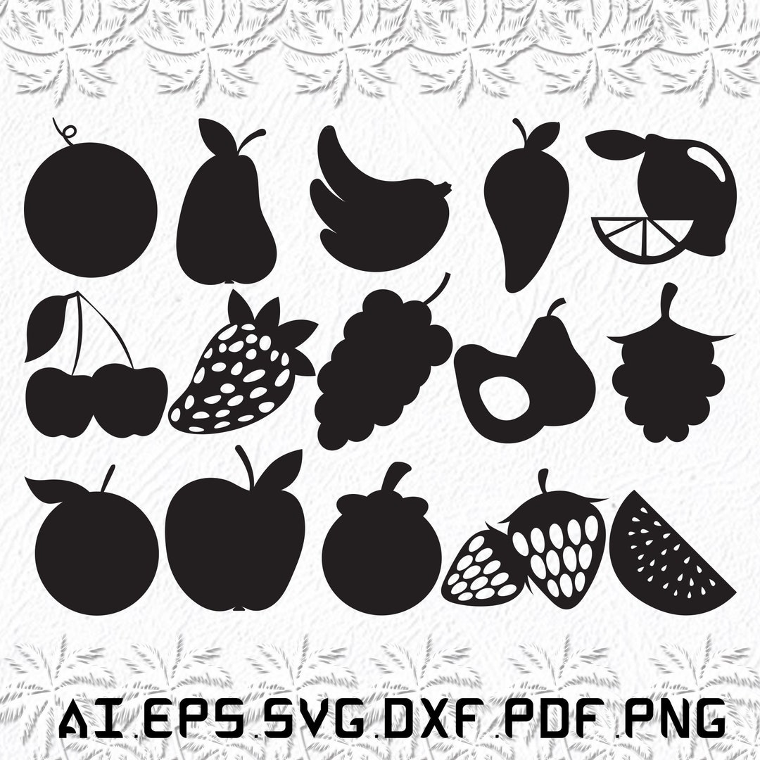 Fruits Svg, Fruit Svg, Apple Svg, Mango, Party, SVG, Ai, Pdf, Eps, Svg ...