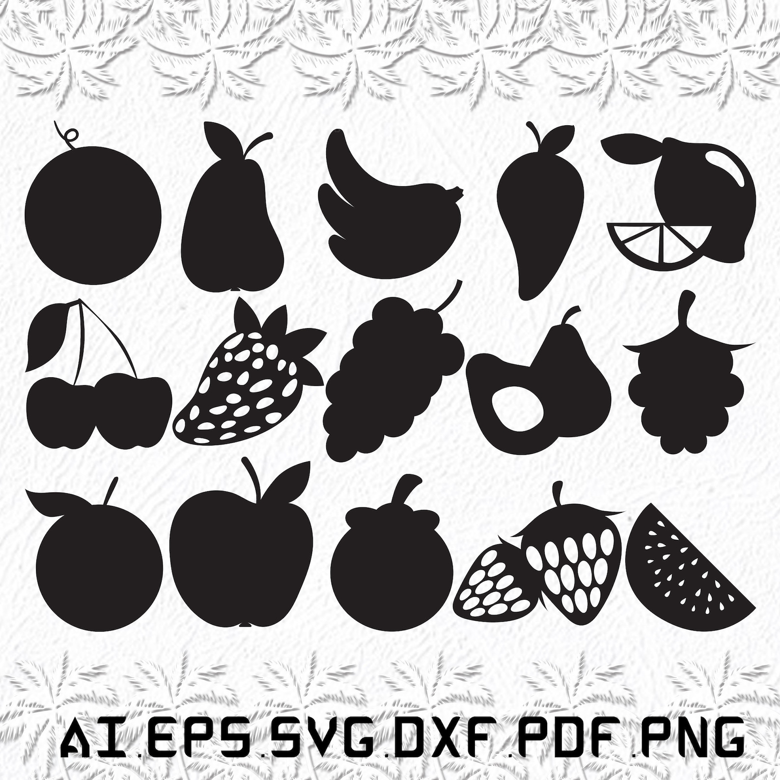 Fruits Svg Fruit Svg Apple Svg Mango Party SVG Ai Pdf - Etsy