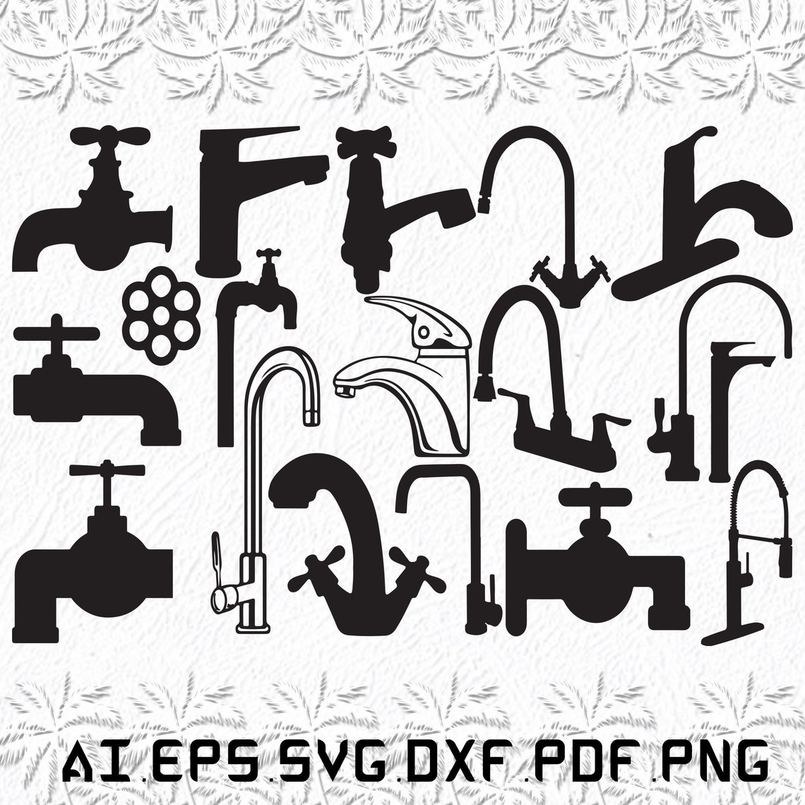 Faucet Svg Faucets Svg Tap Svg Sink Basin SVG Ai Pdf - Etsy
