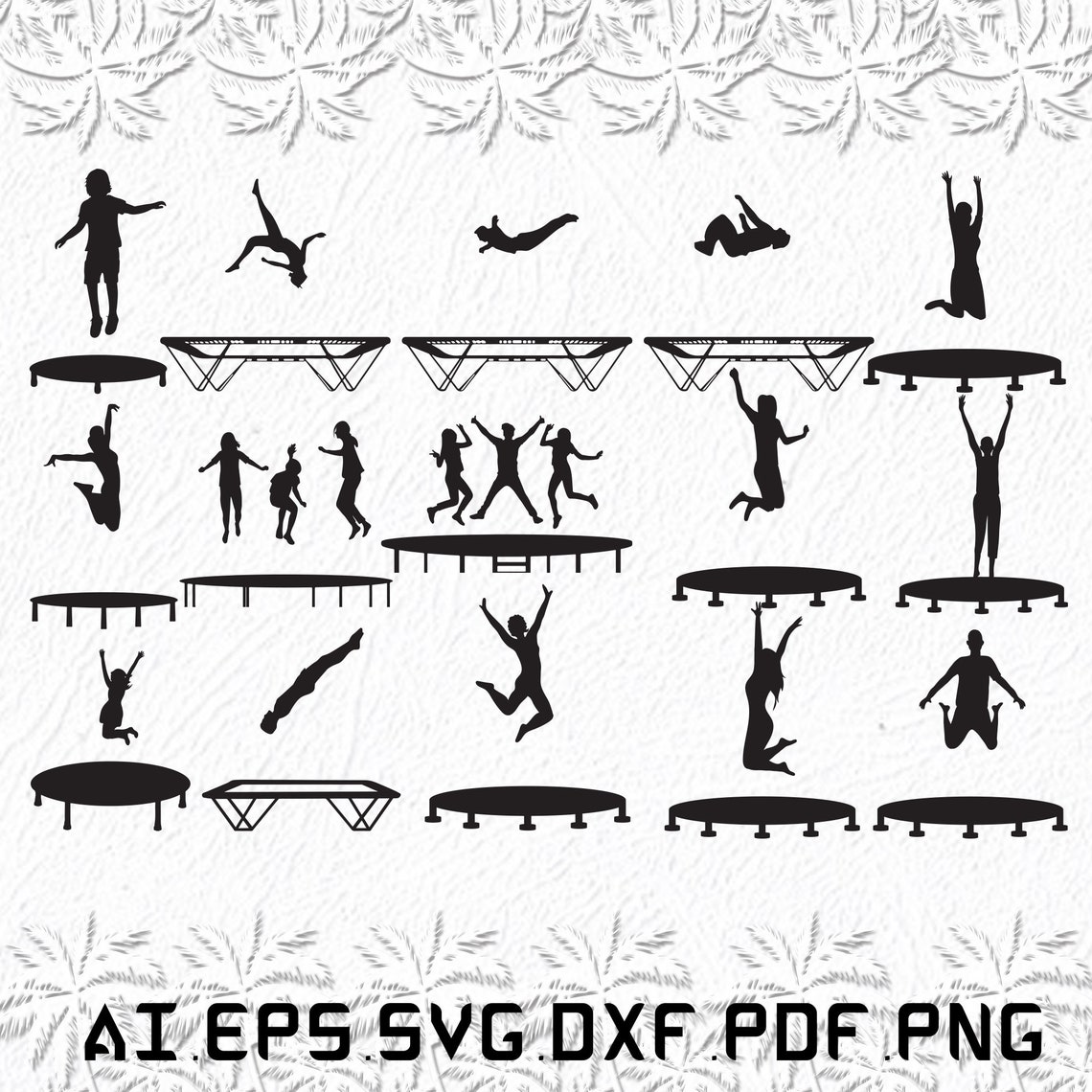 Trampoline Svg Trampolinens Svg Tramp Svg Jump Jumping - Etsy