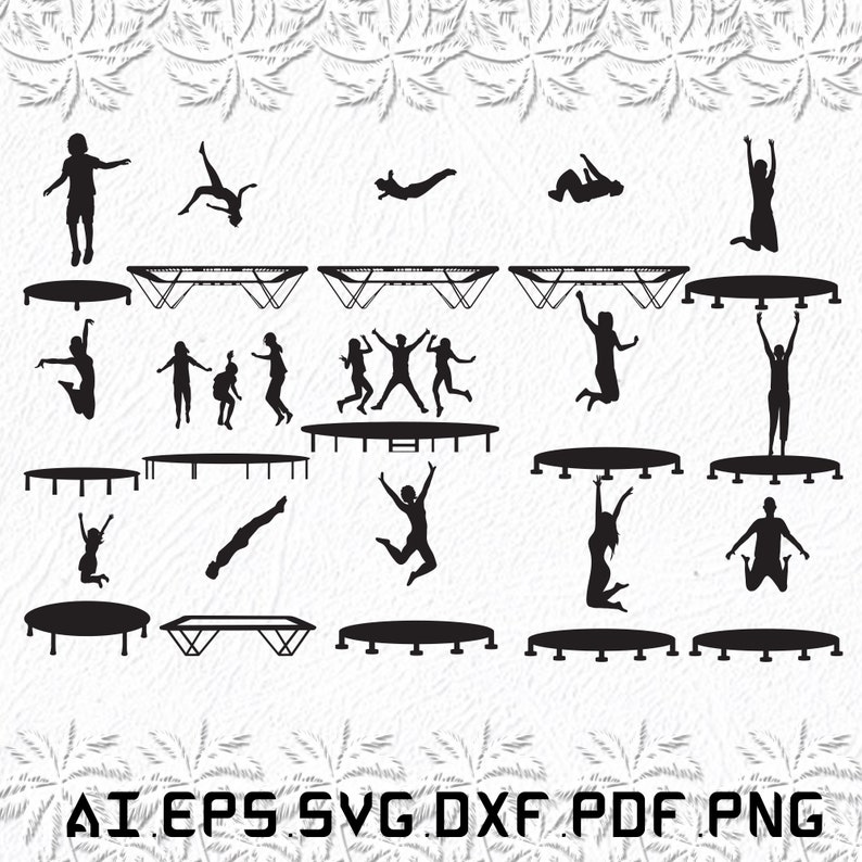 Trampoline Svg Trampolinens Svg Tramp Svg Jump Jumping - Etsy
