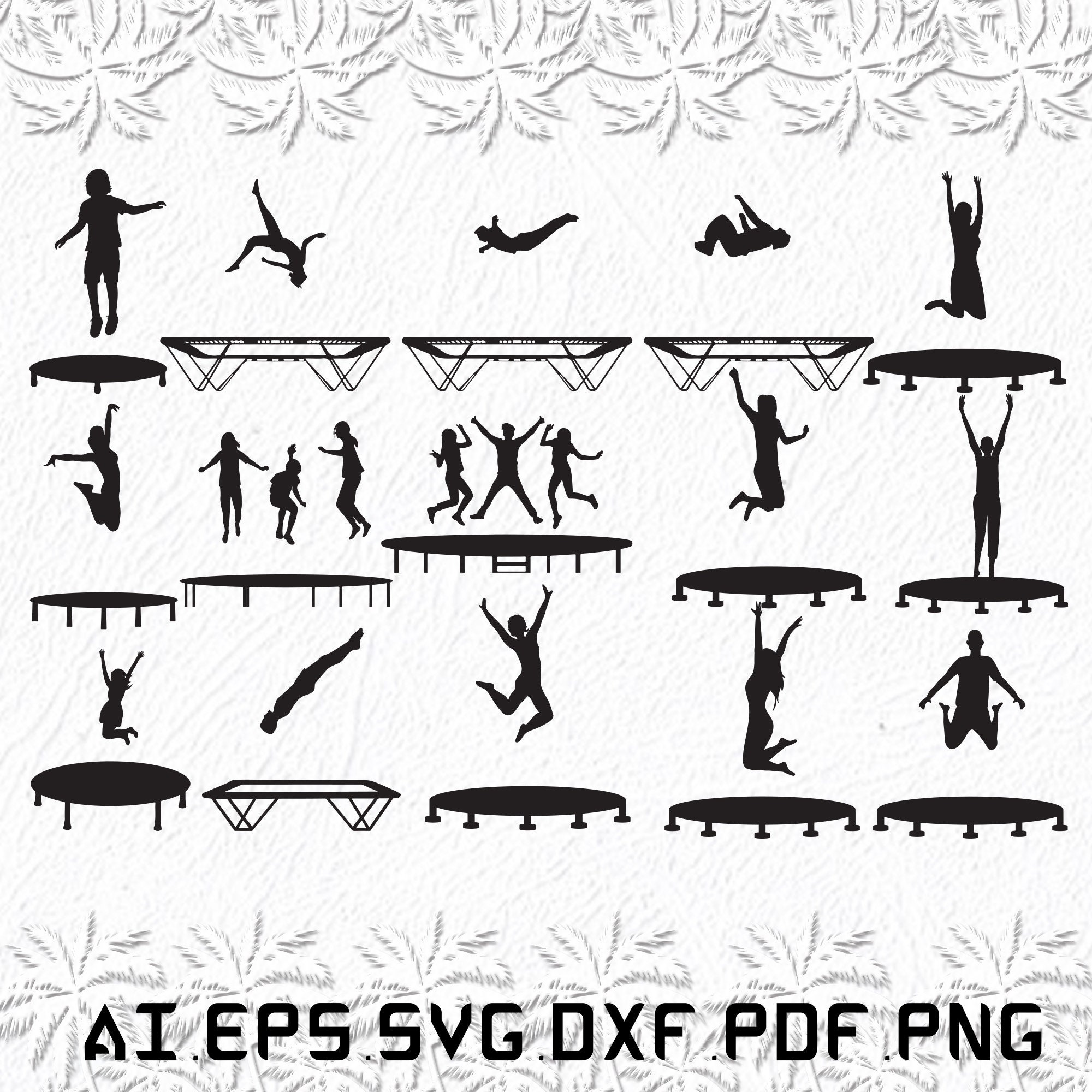 Trampolin svg, Trampolinens svg, Tramp svg, springen, springen, SVG, ai ...