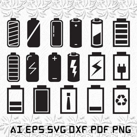 Battery Svg Low Battery Svg Full Battery Svg Phone Energy - Etsy