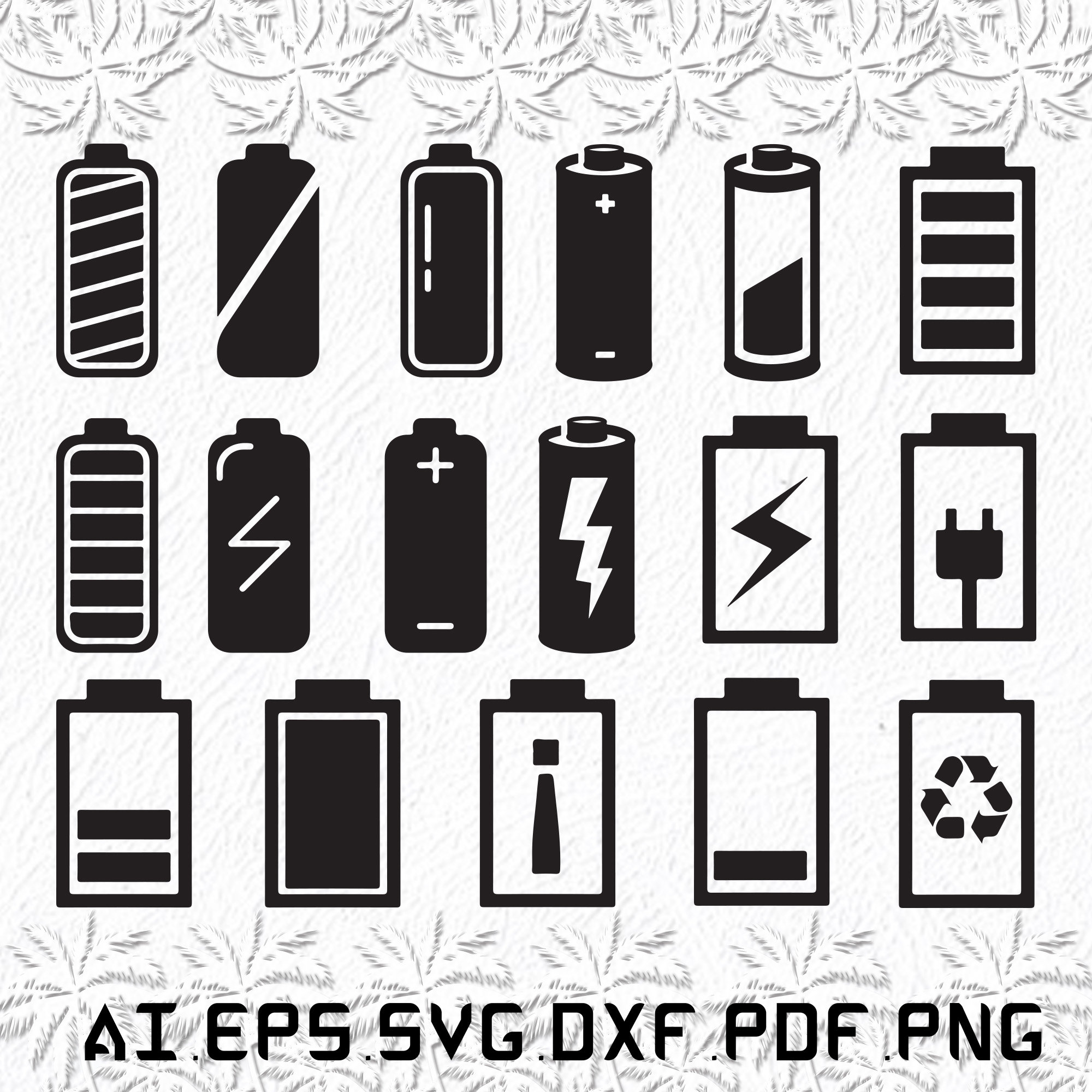 Battery Svg, Low Battery Svg, Full Battery Svg, Phone, Energy, SVG, Ai ...