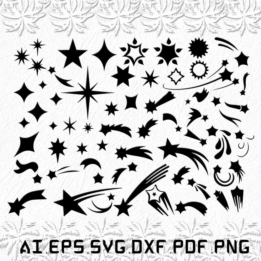 Star Svg, Shooting Stars Svg, Star Shooting Svg, Star Digital, Stars ...
