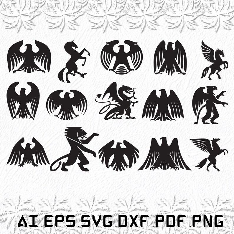 Heraldry Svg, Heraldrys Svg, Bird Svg, Birds, Horse, SVG, Ai, Pdf, Eps ...