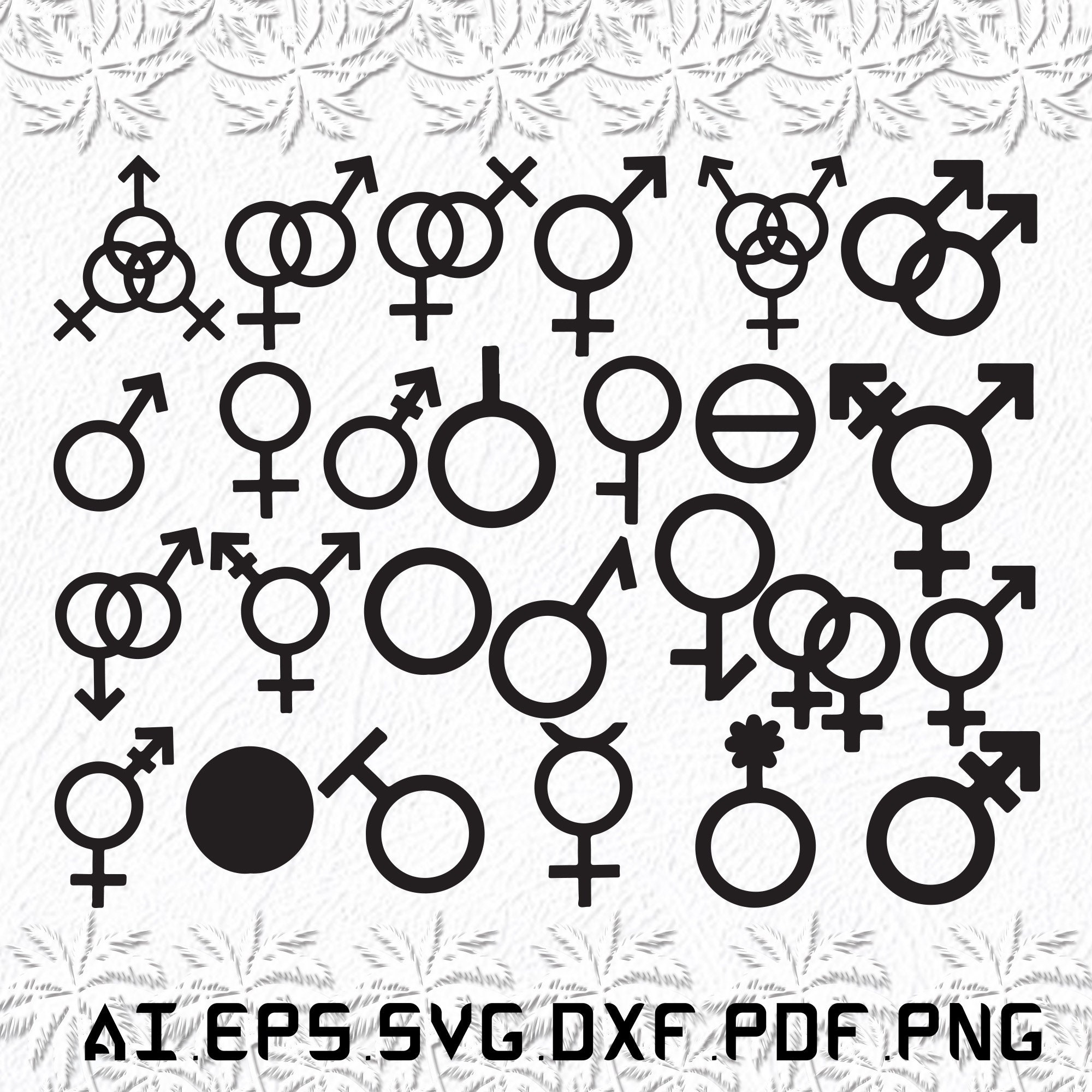 Gender Symbols Svg Gender Symbol Svg Gender Svg Symbol Etsy Australia