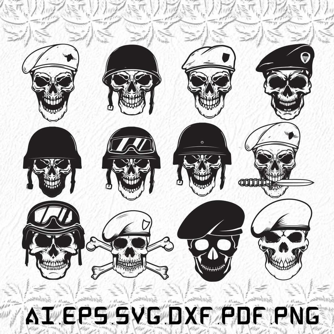 Paratrooper Skull Svg, Paratrooper Skulls Svg, Skulls Svg, Paratrooper ...