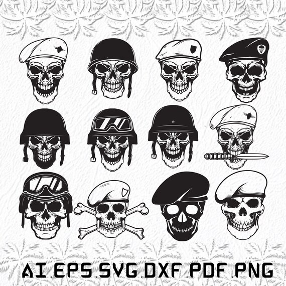 Paratrooper Skull Svg Paratrooper Skulls Svg Skulls Svg - Etsy