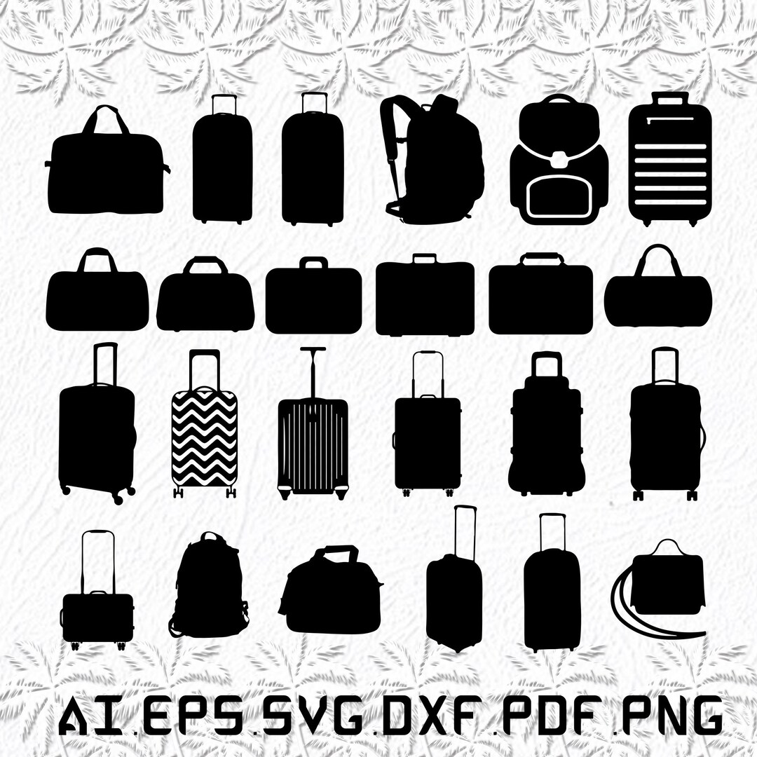 Luggage Svg, Luggages Svg, Travels Svg, Backpack, Adventure, SVG, Ai ...