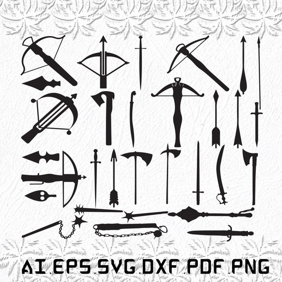Crossbow Svg Crossbows Svg Arrow Svg Bow Archer SVG Ai - Etsy Canada